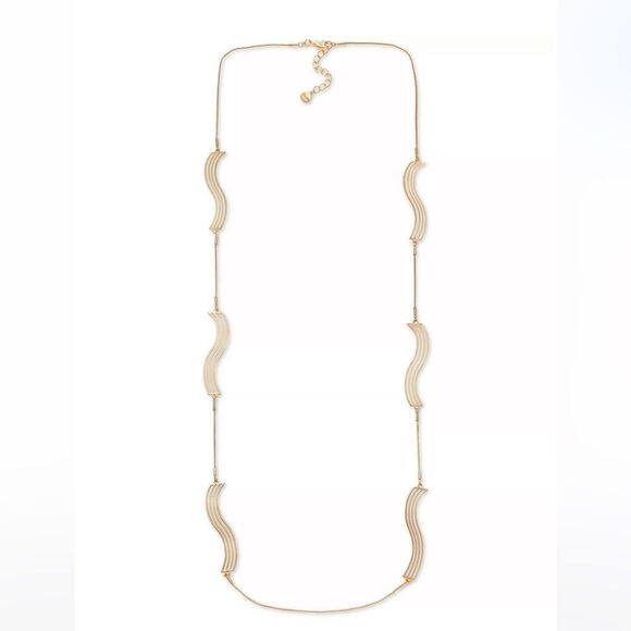 Alfani | Jewelry | Nwt Alfani Goldtone Wavy Multirow Bar Long Station ...
